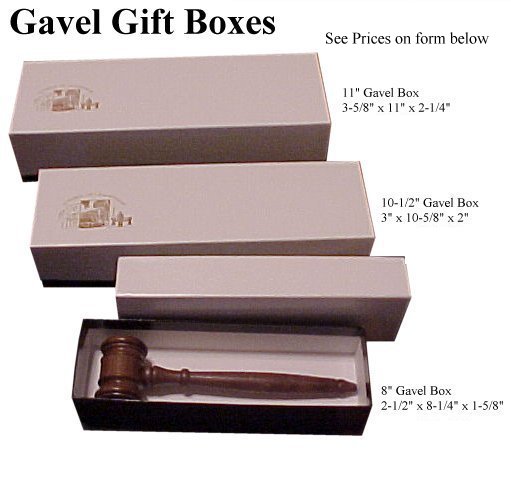 Gift Boxes for Gavels Page